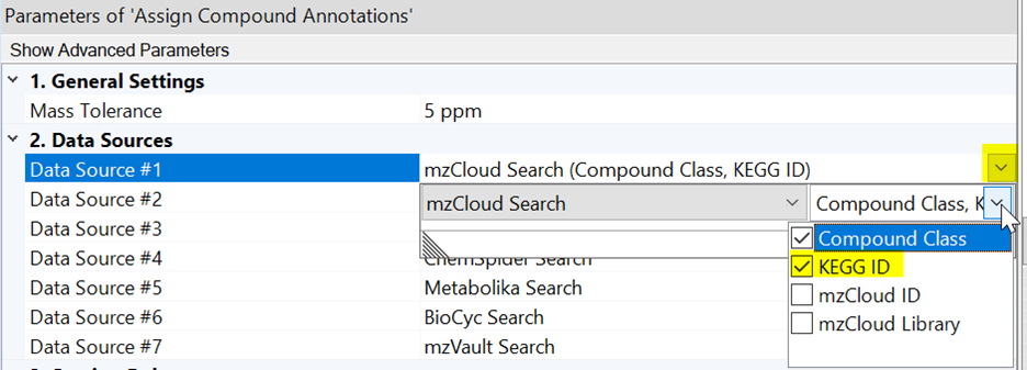 How to display KEGG IDs and Compound Class in the Compounds table | My ...